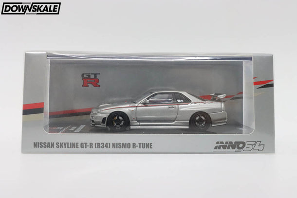 Inno64 Nissan Skyline GT-R (R34) NISMO R-Tune - Silver – Downskale