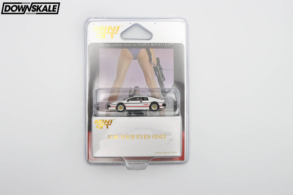 MINI GT Lotus Esprit Turbo - White "For Your Eyes Only" English – Downskale